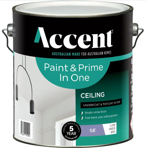 Accent Paint & Prime In One Ceiling Flat White – paintmate.com.au