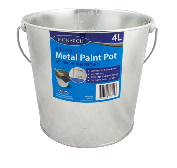 Monarch 4L Metal Paint Pot – paintmate.com.au